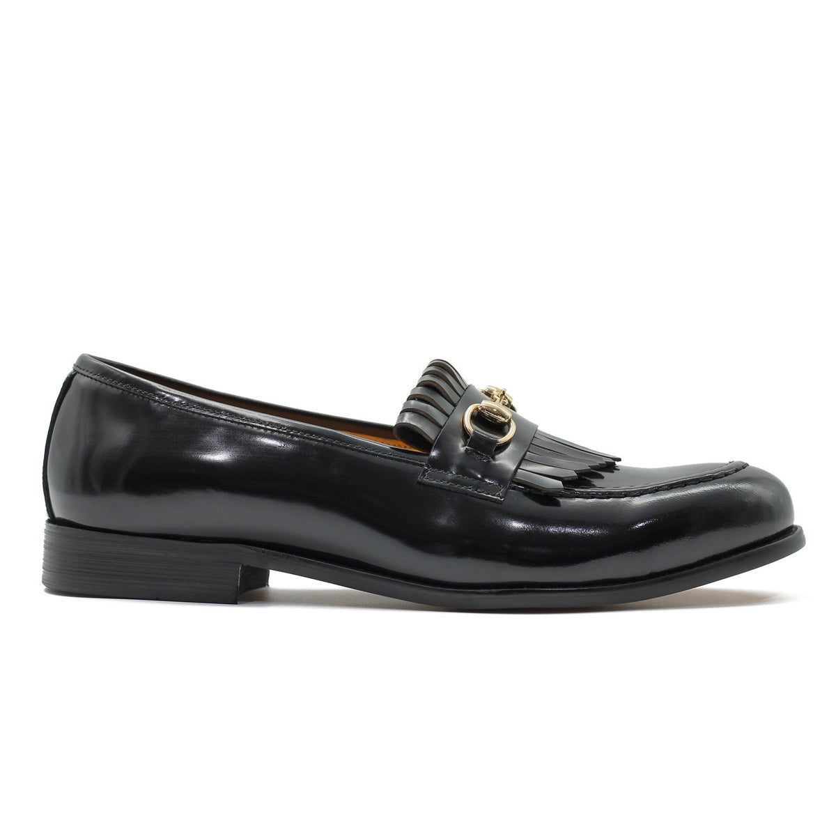 FRINGE KILTIE LOAFERS SNAFFLE BIT IN BLACK – Sartorial Shoes